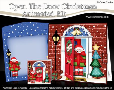 3D Xmas Santa's Present Animated Moveable Open Door Card - CUP466941 ...
