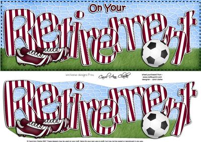 Large Dl Retirement Football Card & 3D Decoupage - CUP470957_359 ...