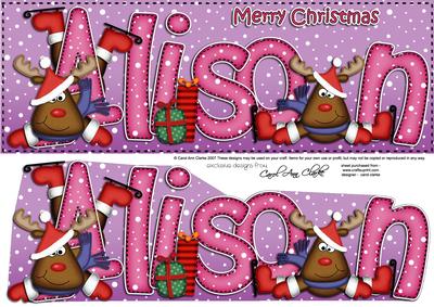 Merry Christmas Alison Rudolph Large Dl & 3D Decoupage - CUP473664_359 ...