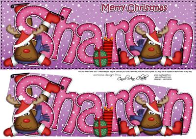 Merry Christmas Sharon Rudolph Large Dl & 3D Decoupage - CUP475107_359 ...