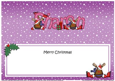 Merry Christmas Sharon Rudolph Matching Large Dl Insert - CUP475108_359 ...