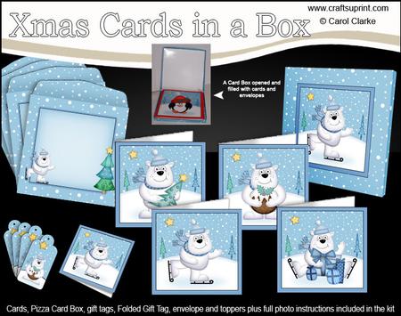 Christmas Polar Bear Cards in a Box Bumper Kit - CUP475546_359 ...