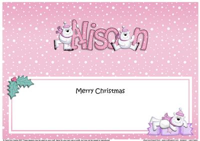 Merry Christmas Alison Polar Bears Matching Large Dl Insert - CUP476399 ...