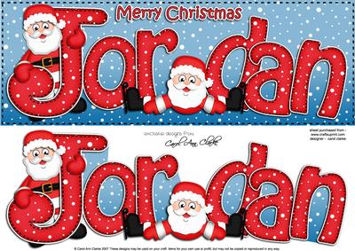 Xmas Jordan Santa Large Dl & 3D Decoupage - CUP482599_359 | Craftsuprint
