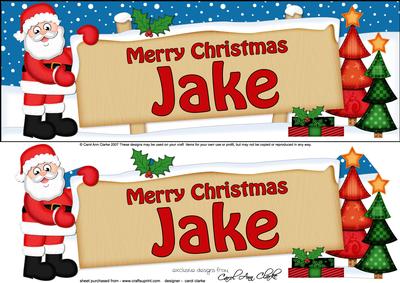 Xmas Jake Santa Signpost Large Dl Easicut Decoupage - CUP482618_359 ...