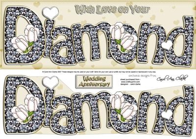 Diamond Anniversary Roses Large Dl 3D Decoupage - CUP482638_359 ...