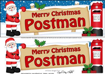 Xmas Postman Santa Signpost Large Dl Easicut Decoupage - CUP483248_359 ...