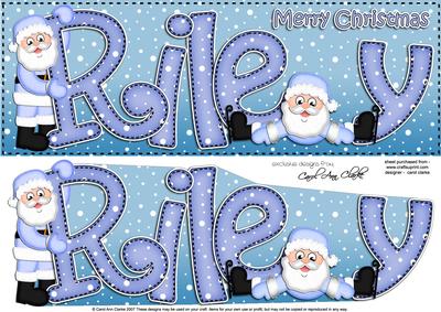 Xmas Riley Santa Large Dl & 3D Decoupage - CUP485631_359 | Craftsuprint