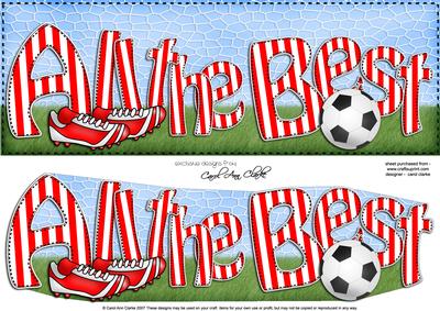 All the Best Football Large Dl 3D Decoupage - CUP487964_359 | Craftsuprint