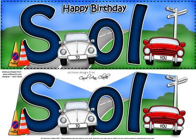 Large Dl Birthday Sol Cars Quick Card N 3D Decoupage - CUP488271_359 ...