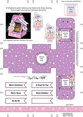 Teddy Tess 3D Xmas Treat Box Tree Decoration Easifold Frame - CUP492303 ...