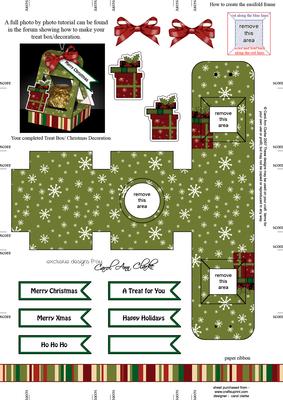 Presents 3D Xmas Treat Box Tree Decoration Easifold Frame - CUP492503 ...
