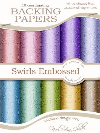 'swirls Embossed' Backing Paper Kit - Pretty Daisy Colours - CUP49654 ...