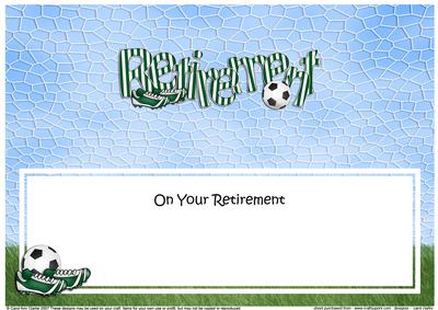 Retirement Football Large Dl Matching Insert - CUP515412_359 | Craftsuprint