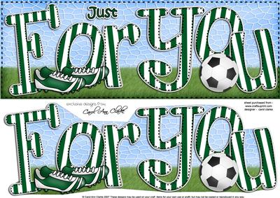 Large Dl Just for You Football 3D Decoupage - CUP515413_359 | Craftsuprint