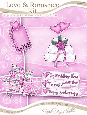 Love & Romance Kit in Cerise with Step by Step Decoupage - CUP51673_359 ...