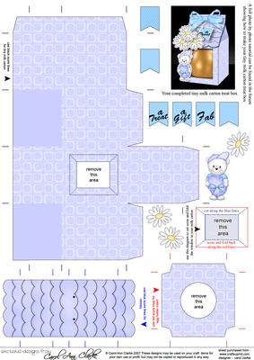 3D Teddy Ed Tiny Easter Egg Milk Carton Treat Box - CUP525276_359 ...