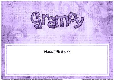 Birthday Grampy Clocks Matching Large Dl Insert - CUP526413_359 ...