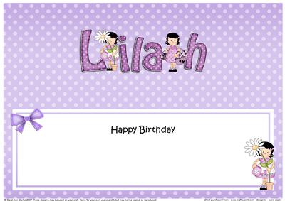 Girlz Birthday Lilah Large Dl Matching Large Dl Insert - CUP534345_359 ...
