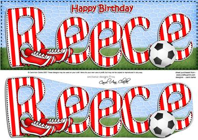 Happy Birthday Reece Large Dl 3D Decoupage - CUP537903_359 | Craftsuprint