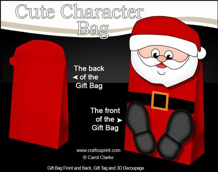3D Santa Xmas Character Gift Bag Mini Kit - CUP538836_359 | Craftsuprint