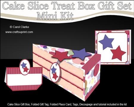 3D Stars Cake Slice Treat Box Gift Set Mini Kit - CUP539060_359 ...