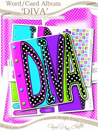 Diva Word/card Album in Loganberry - CUP54145_359 | Craftsuprint
