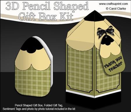 3D Pencil Shaped Treat or Favour Box Mini Kit - CUP543778_359 ...