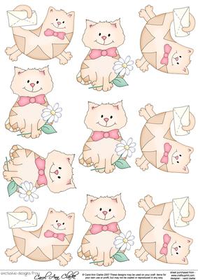 Cute Little Cats Decoupage Designs - CUP545628_359 | Craftsuprint