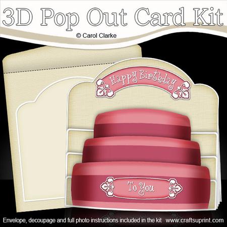 3D Birthday Cake - Add Your Own Topping - Pop Out Card Kit - CUP549546 ...