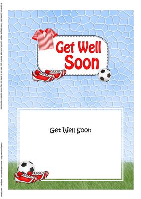 5x7 Get Well Soon Football Matching Insert - CUP551782_359 | Craftsuprint