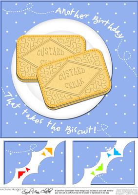 8 x 8 Custard Creams Birthday Scalloped Corner Topper - CUP557411_359 ...