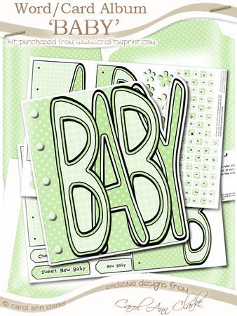 Baby Word Book Kit in Baby Mint - CUP56179_359 | Craftsuprint