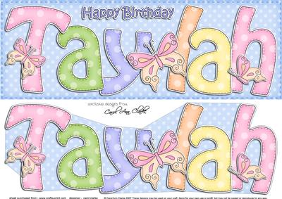 Large Dl Birthday Taylah Butterflies Card & Decoupage - CUP567689_359 ...