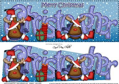 Large Dl Xmas Christopher Rudolph 3D Decoupage - CUP572365_359 ...