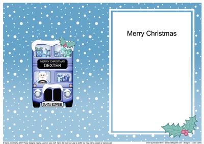 Xmas Santa Express Dexter Matching A5 Insert - CUP572991_359 | Craftsuprint