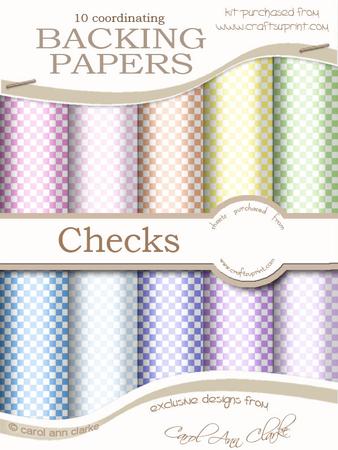 Checks Backing Papers Kit - CUP57497_359 | Craftsuprint