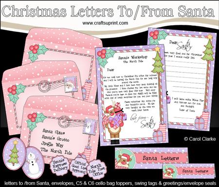 Xmas Rudolph Child's Santa Letter to and from Santa - CUP578958_359 ...