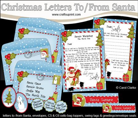 Xmas Santa Child's Rudolph Letter to and from Santa - CUP579871_359 ...