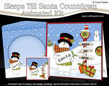 3D Xmas Snowman Sleeps Till Santa Animated Card - CUP579882_359 ...