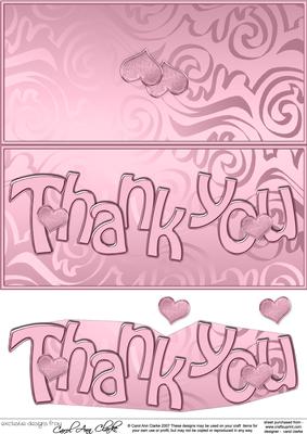 Dl Thank You Hearts Cut & Fold + 3D Decoupage - CUP580367_359 ...
