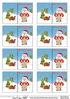 Santa's List Christmas Gift Tags - CUP580371_359 | Craftsuprint