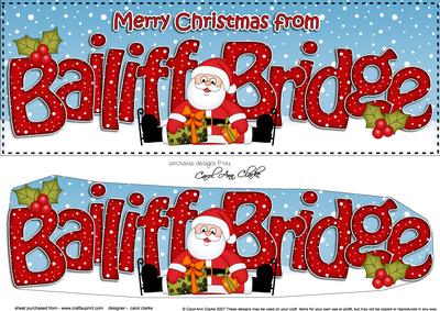 Large Dl Xmas from Bailiff Bridge Santa 3D Decoupage - CUP582501_359 ...