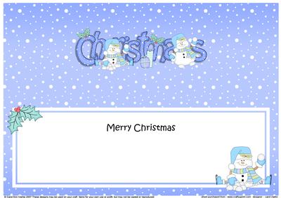 Large Dl Christmas Snowmen Insert - CUP583227_359 | Craftsuprint
