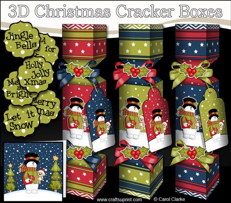 3D Snowman Snowy Scene Christmas Cracker Boxes - CUP586350_359 ...