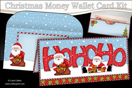 Ho Ho Ho Santa Money or Gift Wallet Card Kit - CUP587463_359 | Craftsuprint