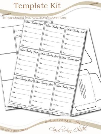 Atc Template Kit - 3 Sheets in the Kit - CUP58767_359 | Craftsuprint