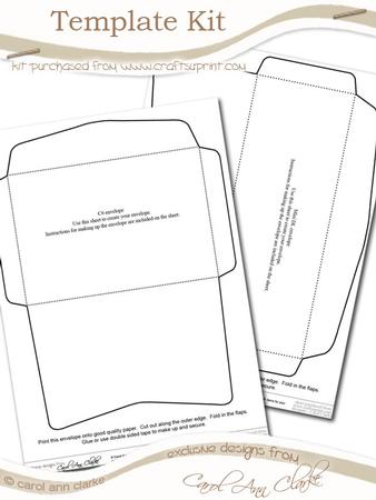 Envelope Template Kit - 2 Sheets in the Kit - CUP58779_359 | Craftsuprint