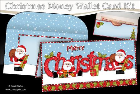 Xmas Santa Money or Gift Wallet Card Kit - CUP589499_359 | Craftsuprint