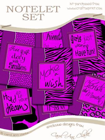 Fun and Funky Animal Print Notelet Set - CUP589619_359 | Craftsuprint